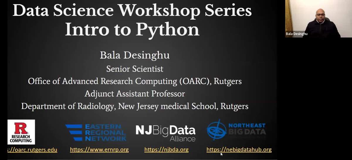 Data Science Workshop Series: Introduction to Python - NJBDA - New ...